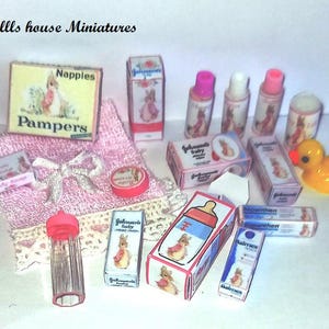 VARIOUS Miniature Baby Items PINK Dolls House Miniatures - Etsy