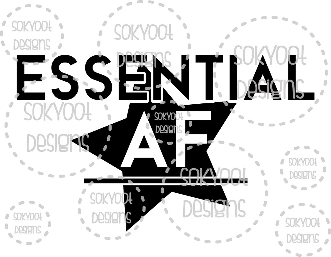 Essential AF Instant Digital Download SVG Cut File Dxf Png Eps Jpeg ...
