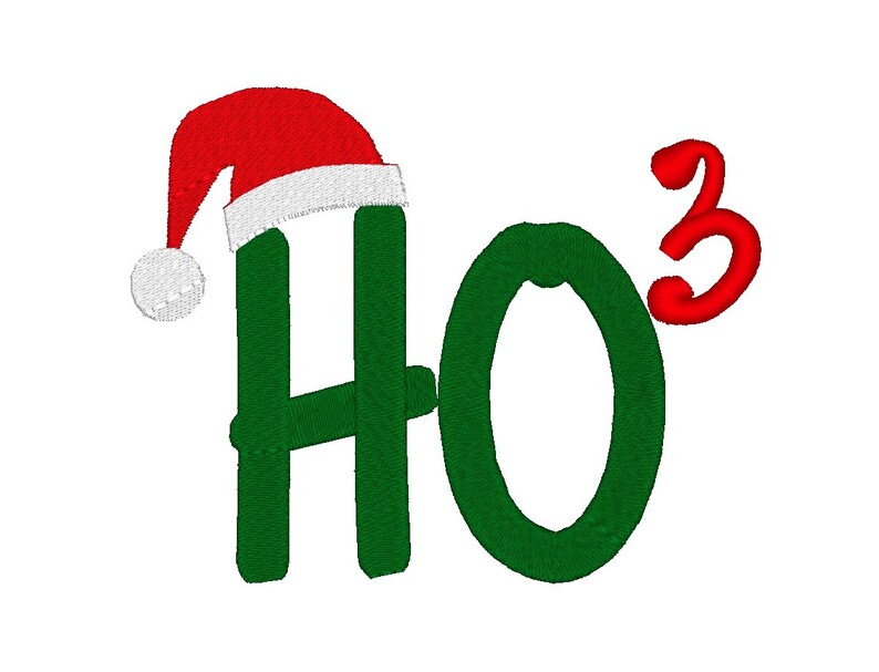 HO3 Ho Ho Ho. Instant Download Machine Embroidery Design. 4x4 - Etsy