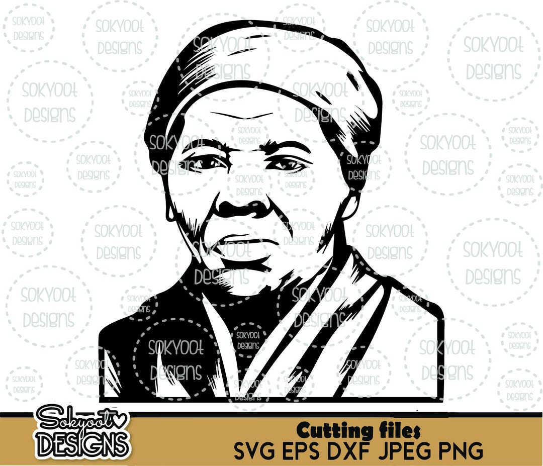 Instant Digital Download SVG Cut File Harriet Tubman Outline Dxf Png ...