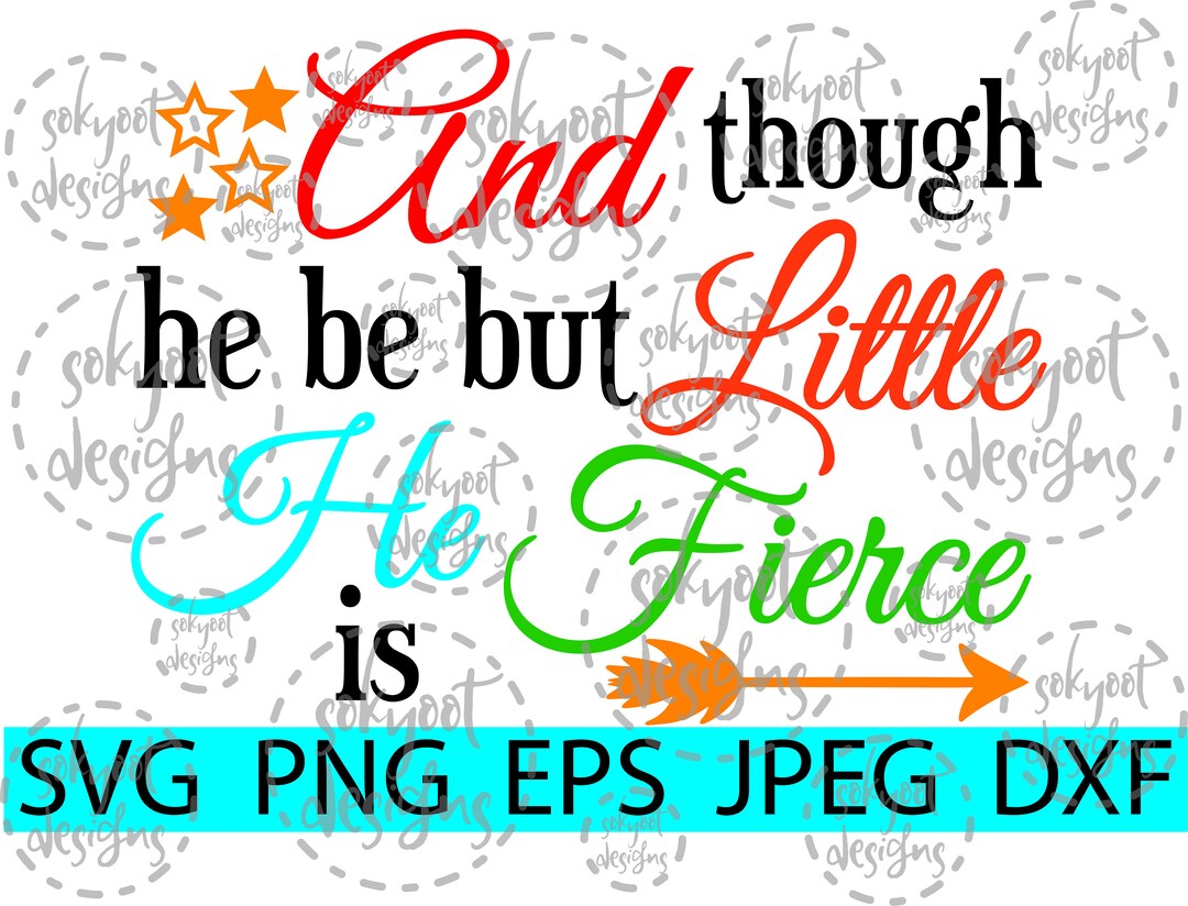 And Though He Be but Little, He is Fierce - Instant Digital Download ...