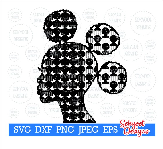 Instant Digital Download SVG Cut File Afro Puff Black | Etsy