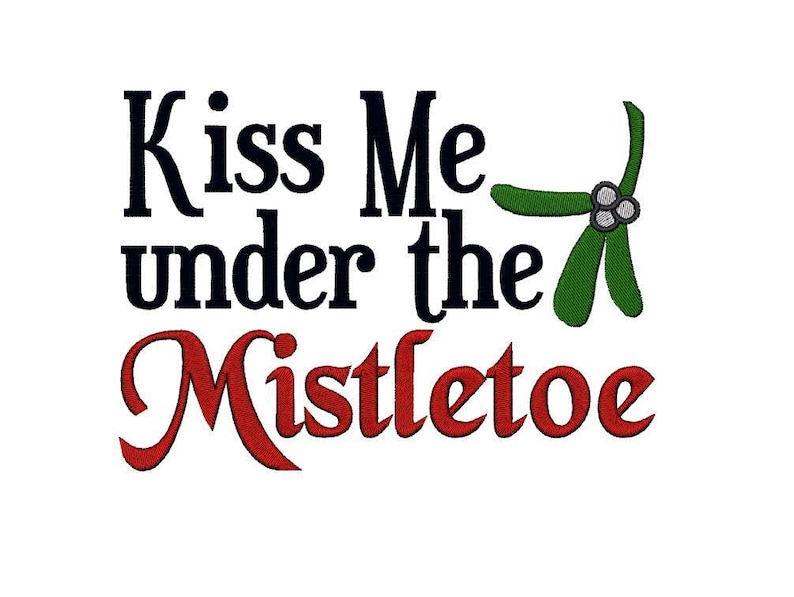 Kiss Me Under The Mistletoe Christmas Instant Download Etsy