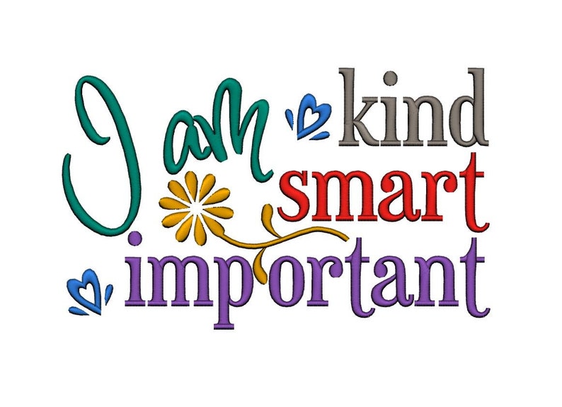 I Am Kind I Am Smart I Am Important. Instant Download - Etsy Canada