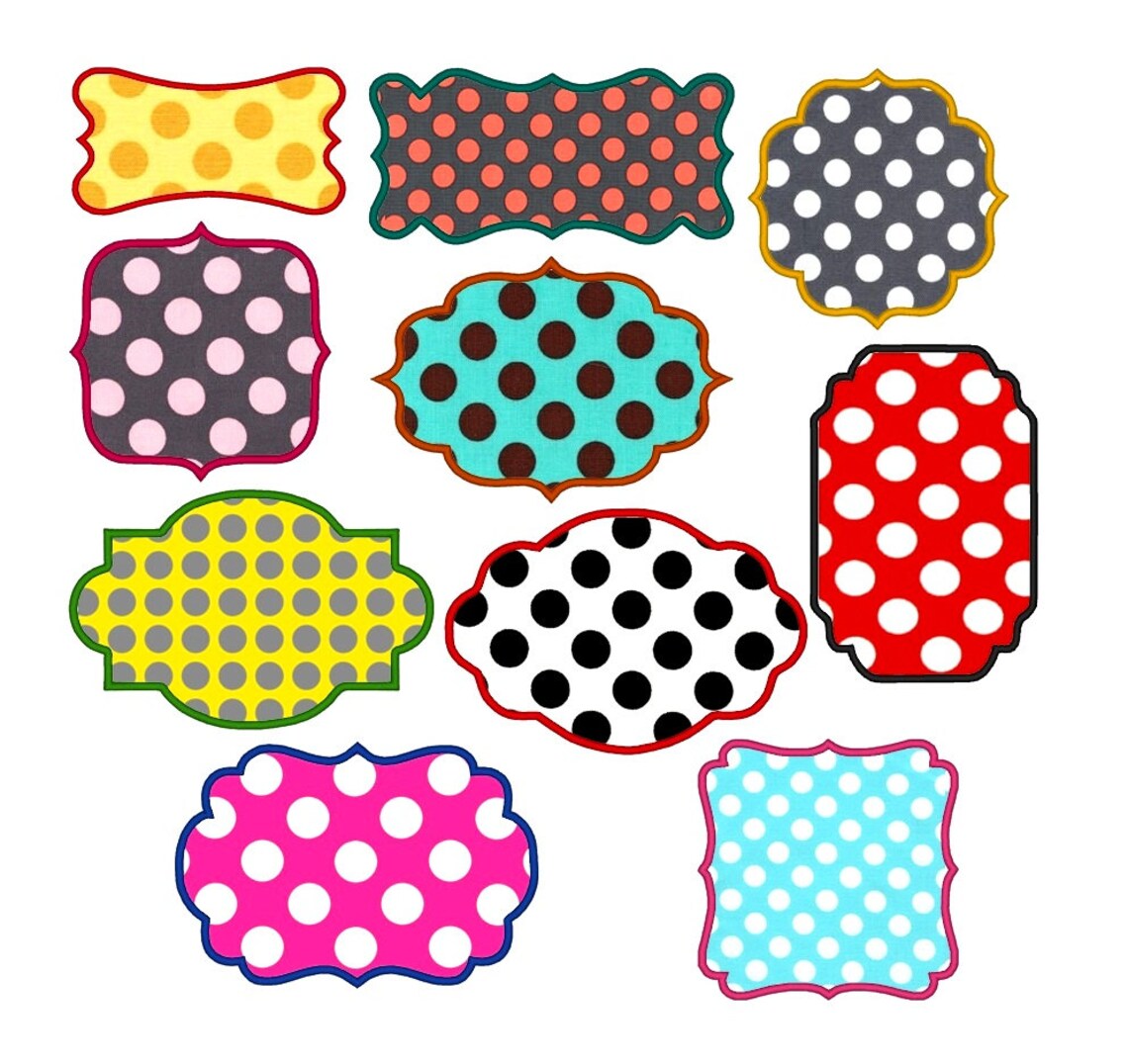 10 Frames Boarders Set 1 Applique. Instant Download Machine Embroidery ...
