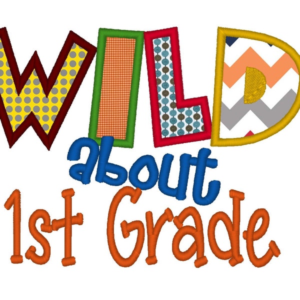 1st Grade Applique - Etsy