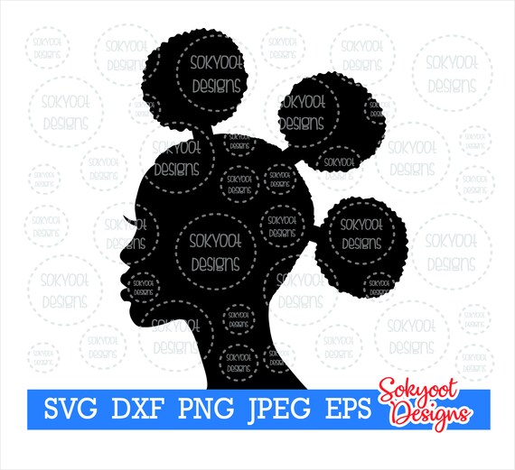 Instant Digital Download SVG Cut File Afro Puff Black | Etsy