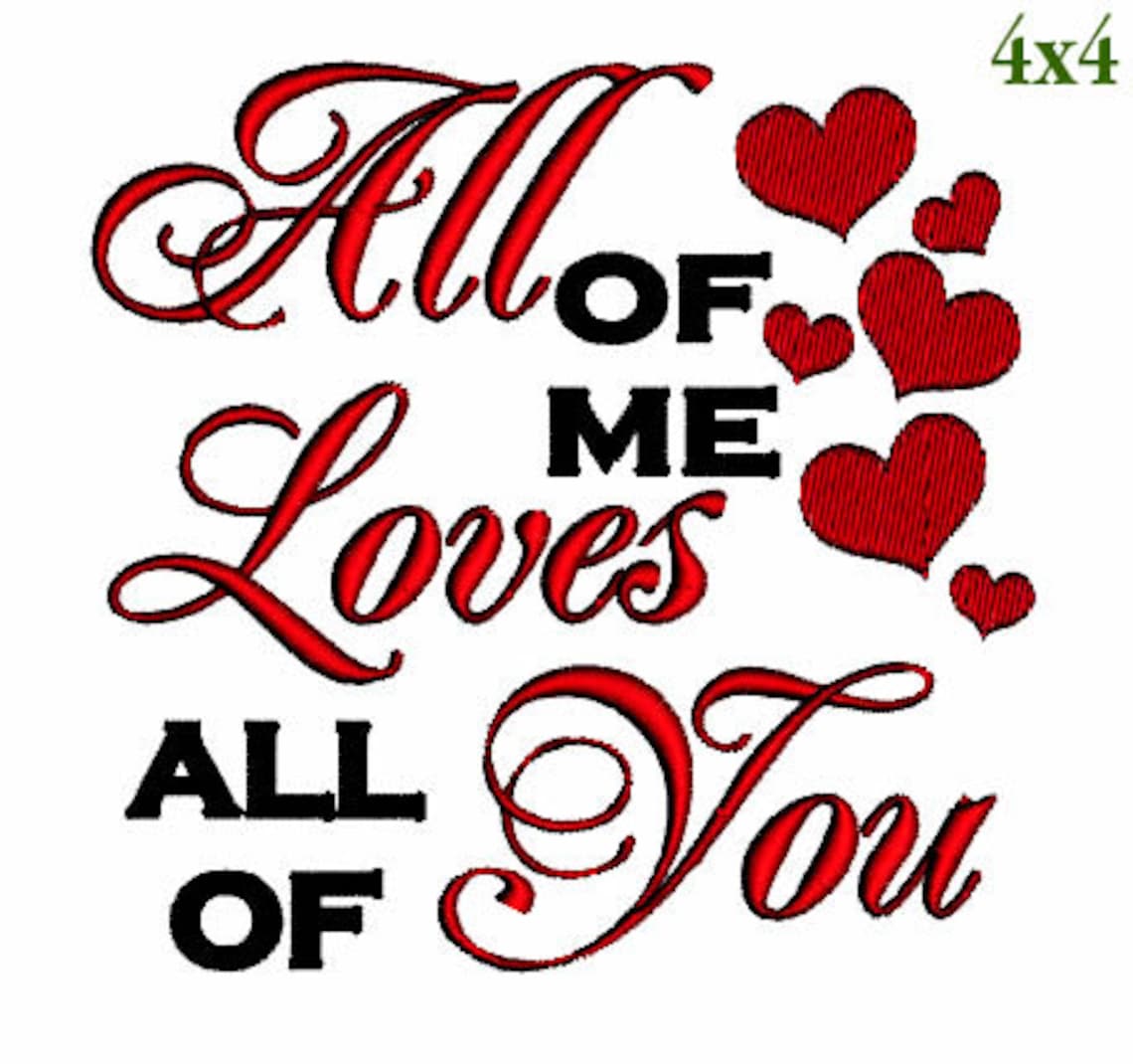 All of Me Loves All of You 1 Valentine. Instant Download - Etsy