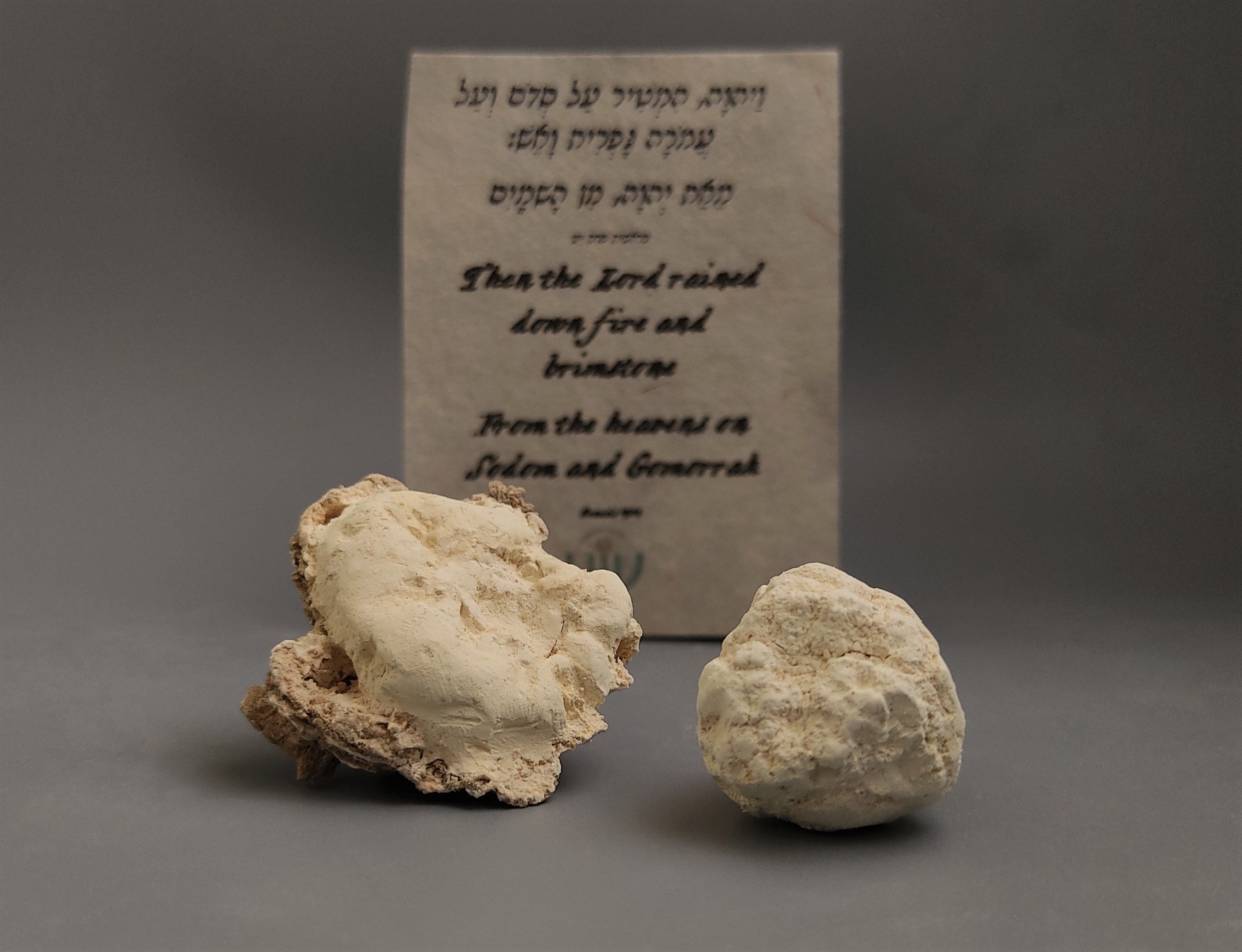 Brimstone Sulfur Physical Evidence of Divine Intervention Dead sea