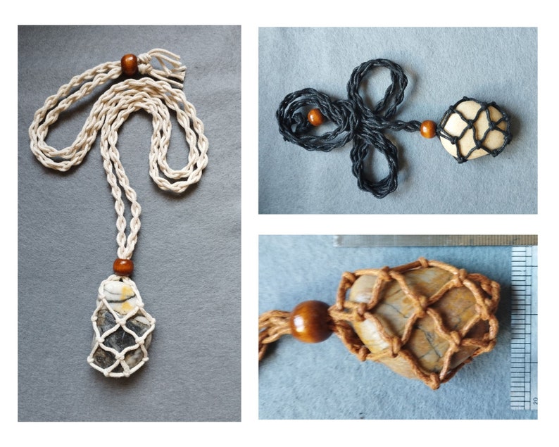 Jerusalem Rock Pendant Holy Land Macrame Handmade - Etsy