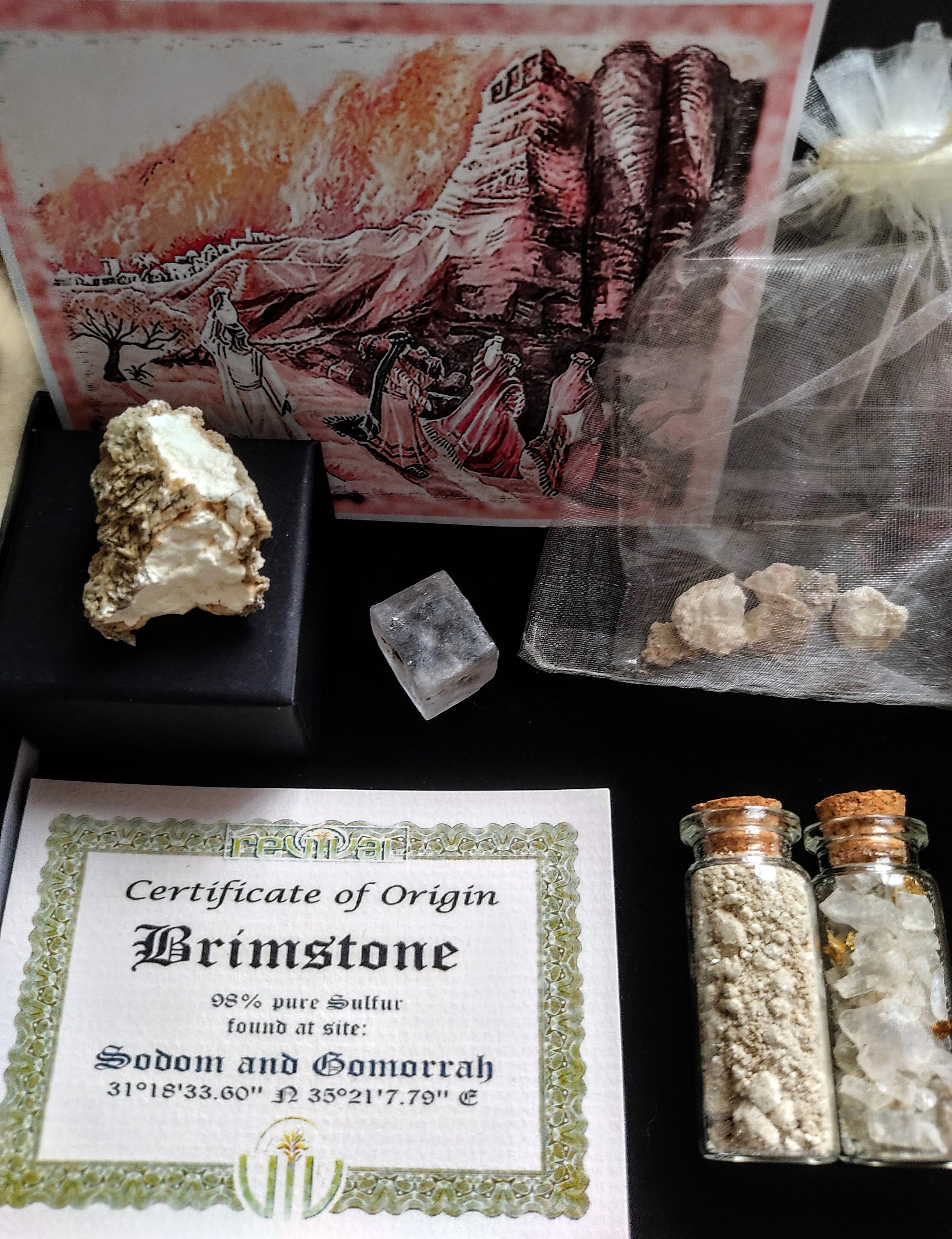 Brimstone Collection from Biblical Site Dead Sea - Holy Land