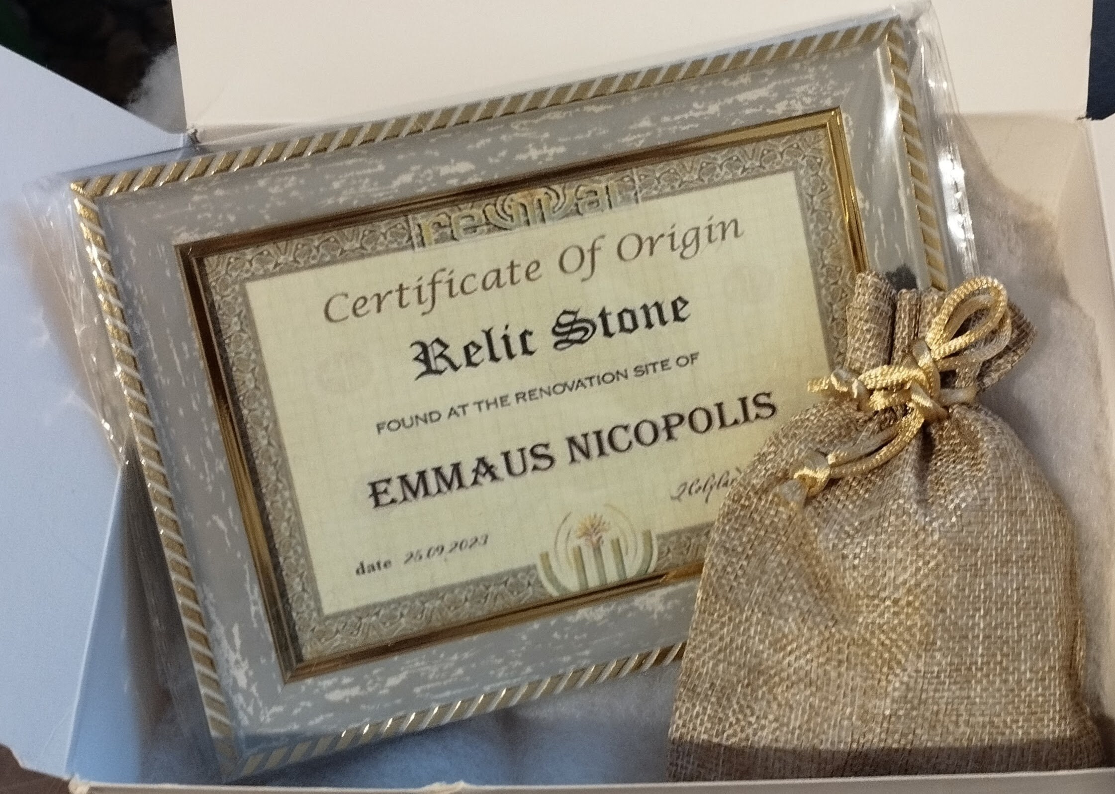 Emmaus Site Stone Fragment Where Jesus Appeared After His Death and ...