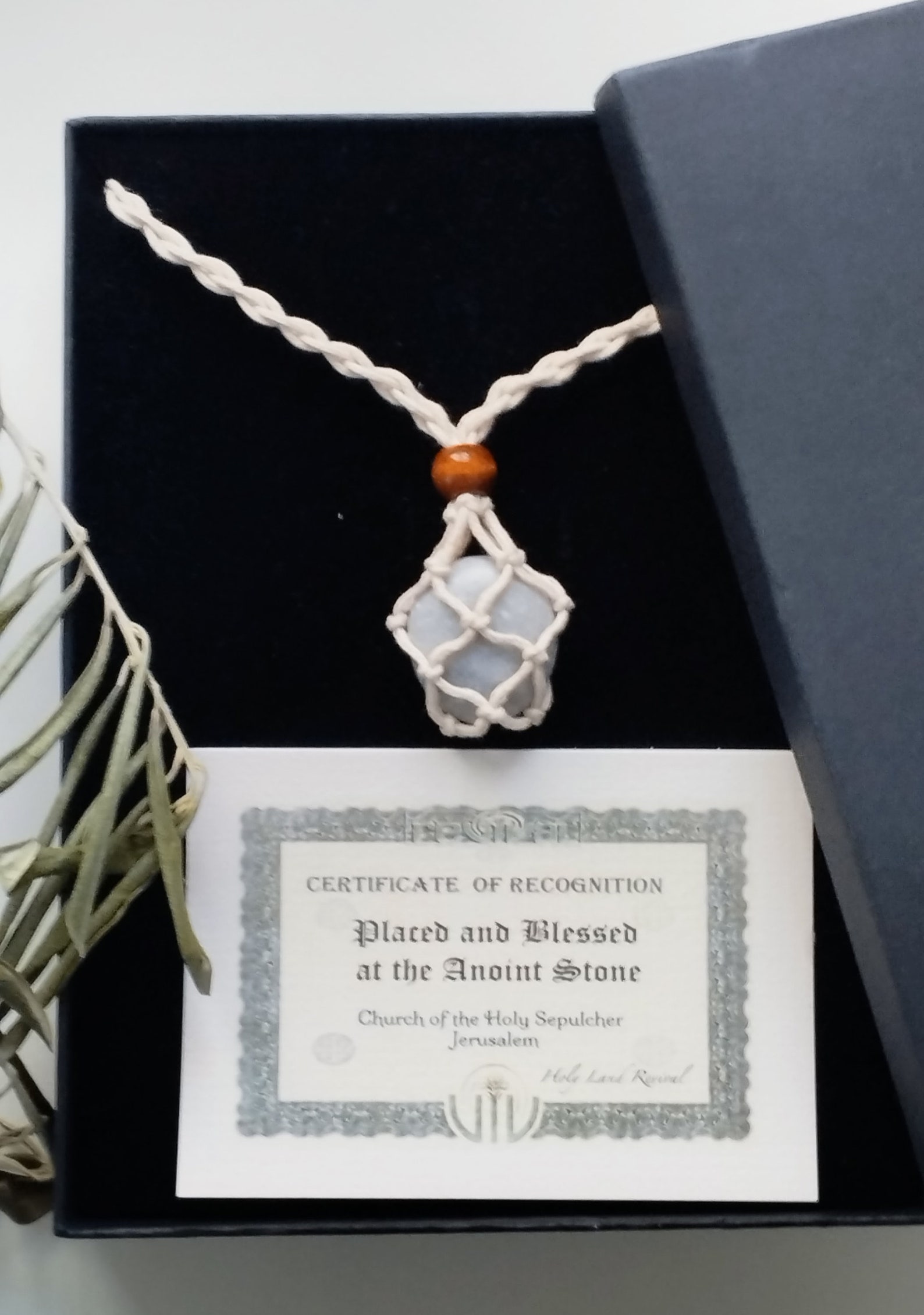 Jerusalem Rock Pendant Holy Land Macrame Handmade - Etsy