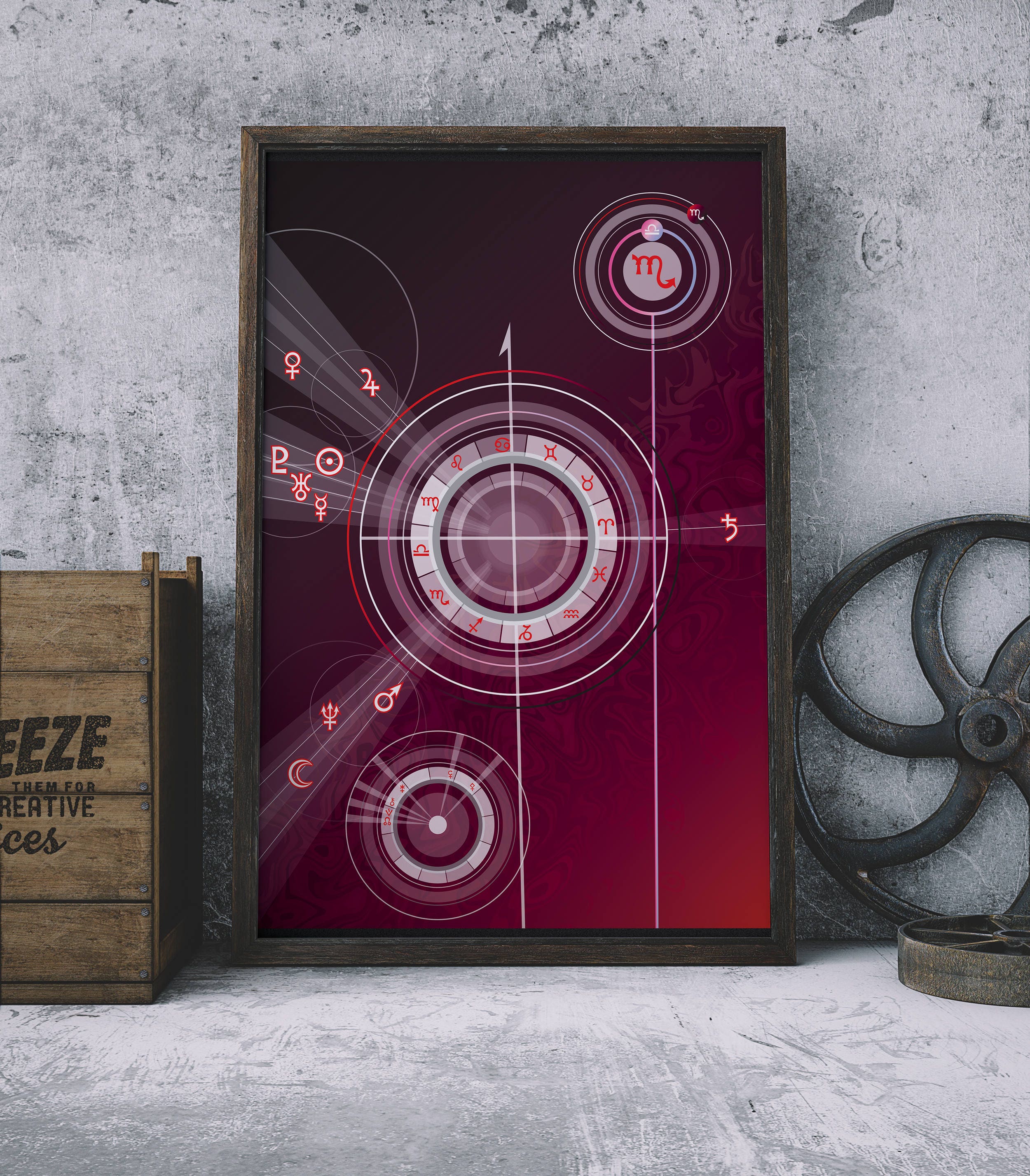 Custom Astrology Chart Natal Chart Birth Chart. Modern and - Etsy