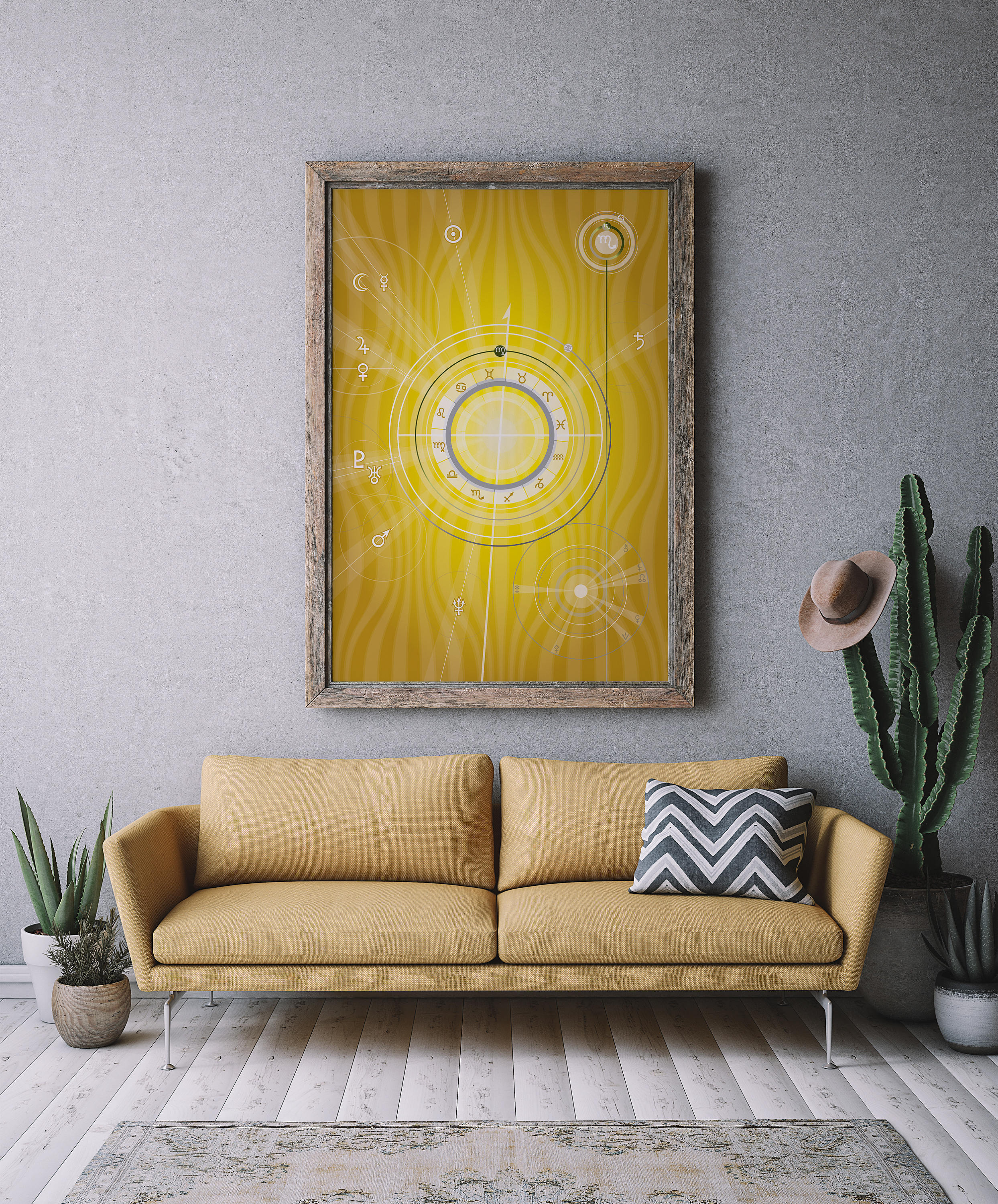 Custom Astrology Chart Natal Chart Birth Chart. Modern and - Etsy