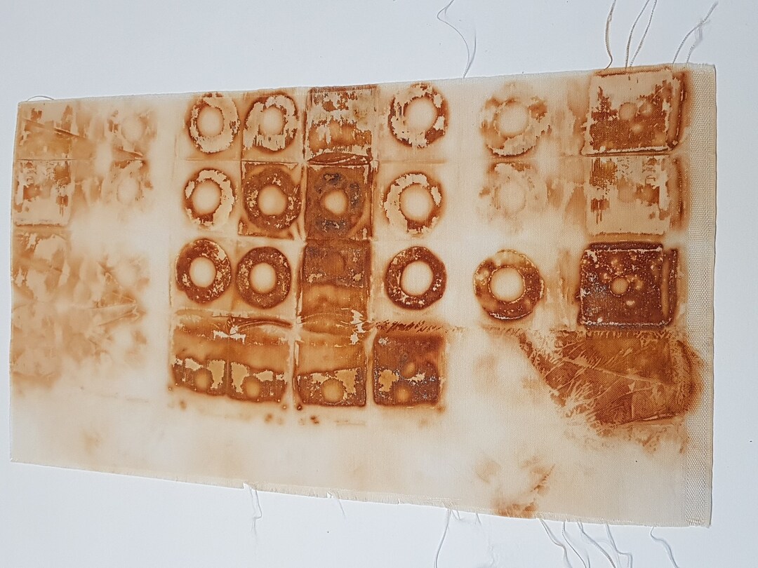 40 X 22 Cm Cloth Rust Dyed Cloth Slow Dyeing Washers Natural Organic ...