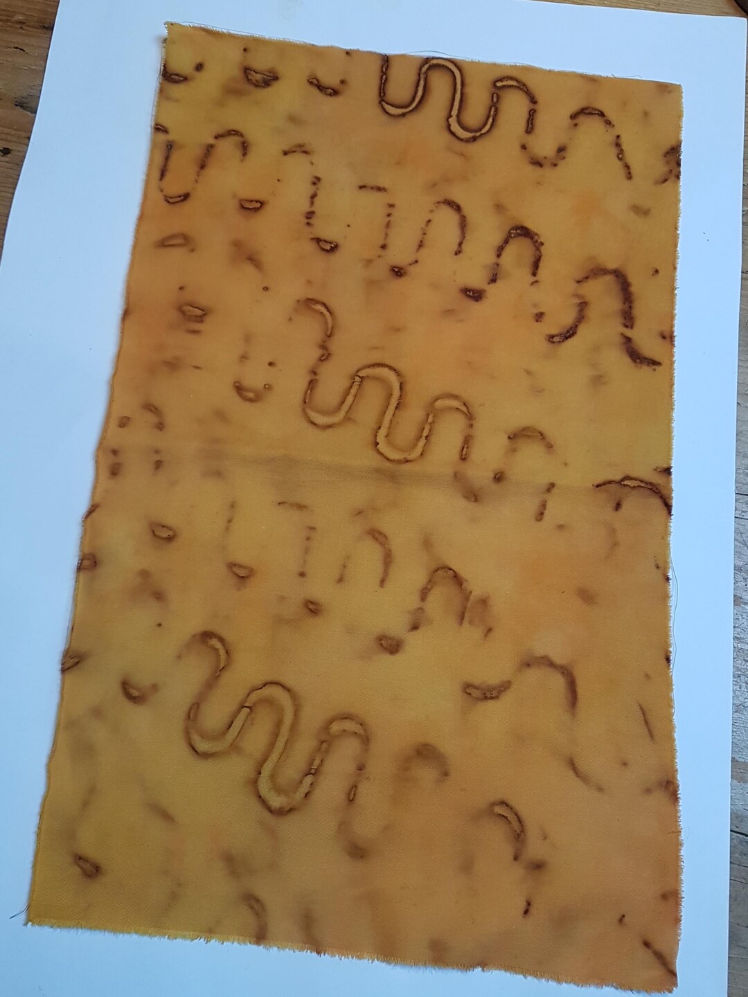 45 X 30 Cm Rust Dyed Cloth Slow Dyeing Natural Dyeing Organic Eco ...
