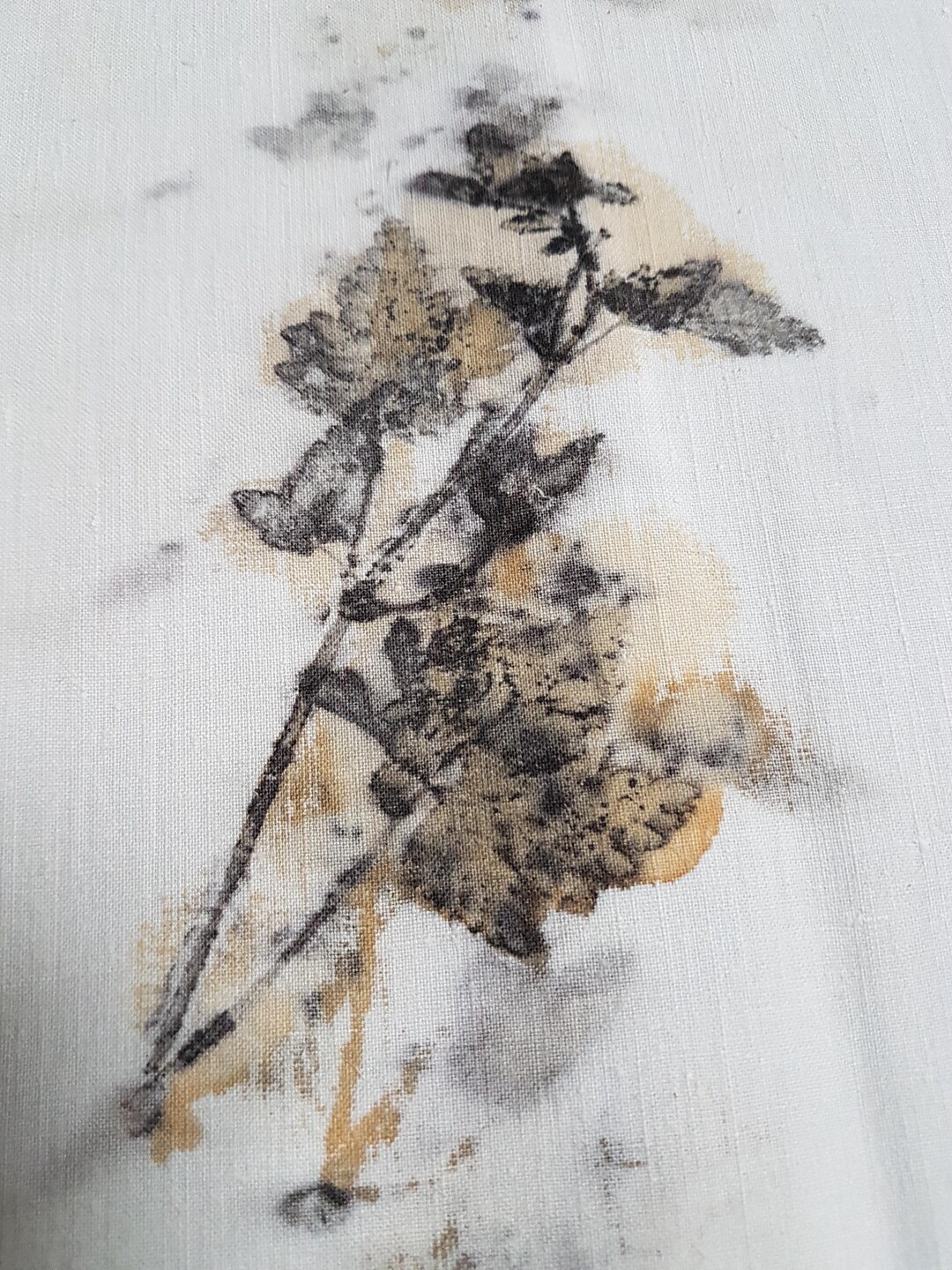39 X 30 Cm Eco Dyeing Eco Dyed Print Recycled Textile Embroidery Art ...