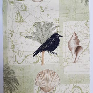 Choose From Different Screenprinted Crows on Patterned Fabric to Stitch ...