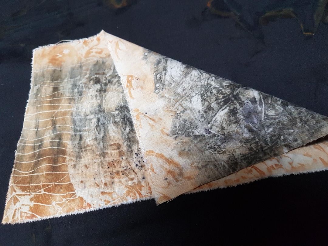 30 X 20 Cm Rust Dyed Rusty Cloth Slow Eco Dyeing Natural Dye Organic ...