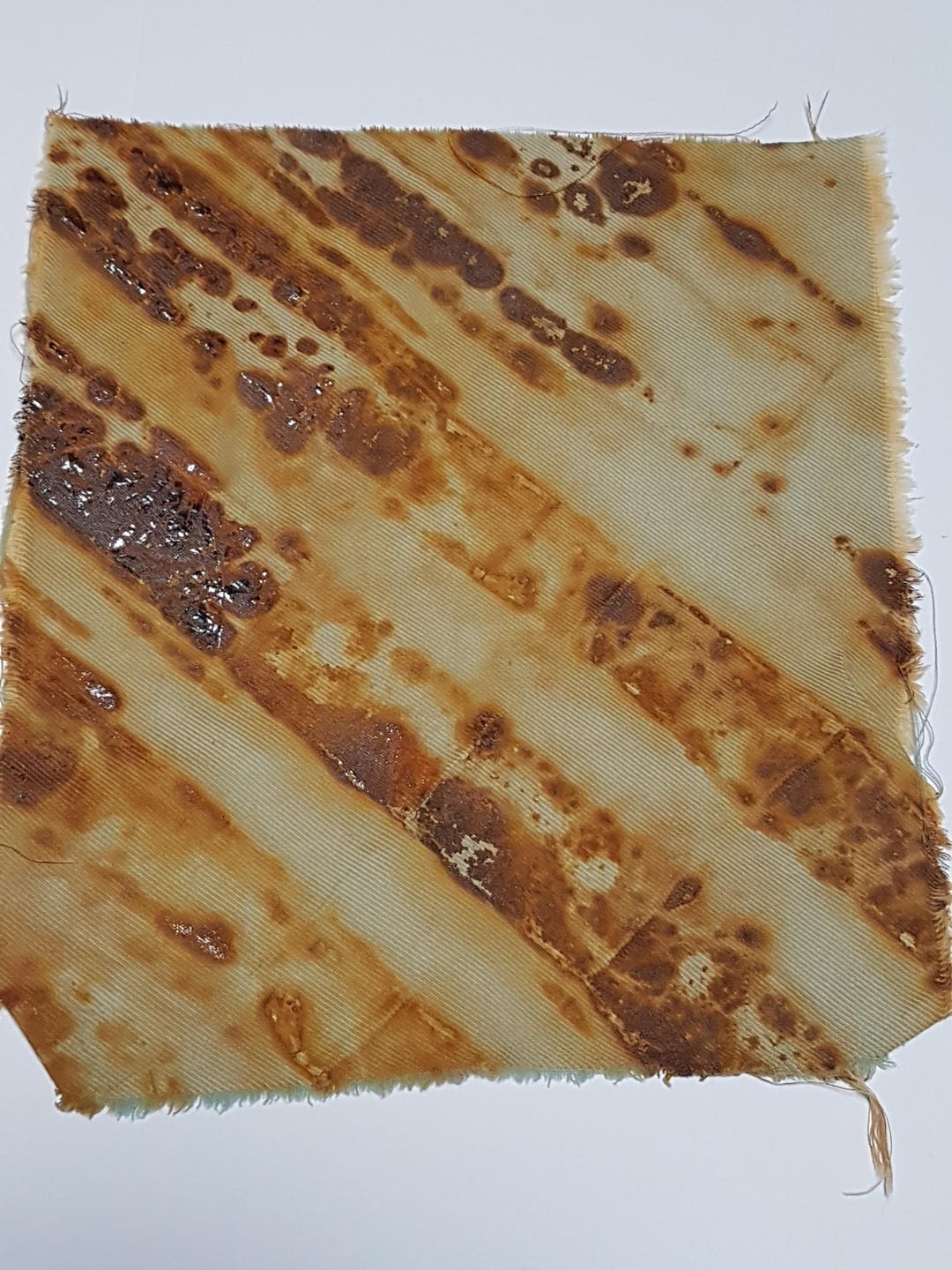 20 X 17 Cm Eco Dyeing Ecodyed Rust Print Rusty Files Textile Art ...