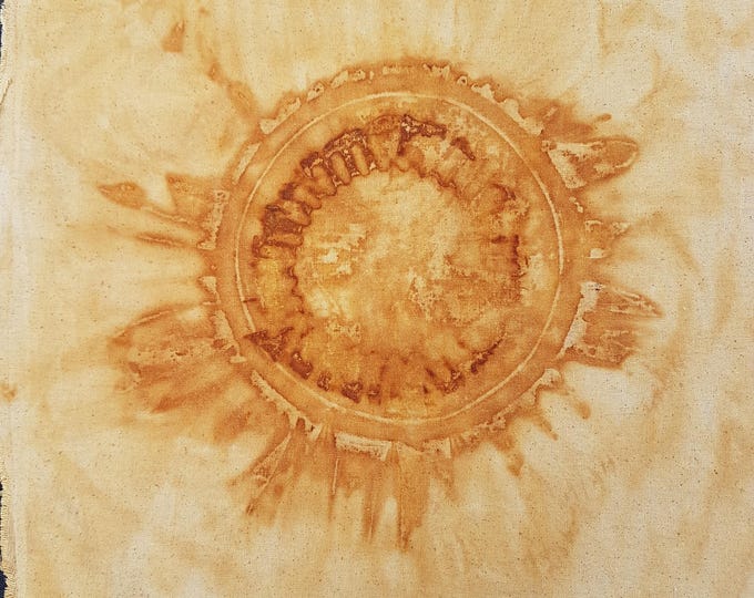 45 X 45 Cm Rust Dyed Cloth Slow Dyeing Natural Osnaburg Fabric Eco ...