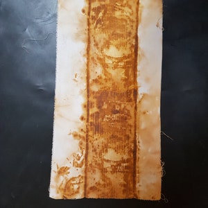 43 X 22 Cm Rust Dyed Rusty Cloth Slow Eco Dyeing Natural Dye - Etsy
