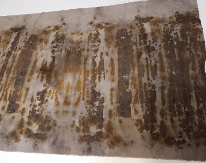 54 X 33 Cm Rust & Tea Dyed Cloth Using Rusty Carpentry Files Slow ...