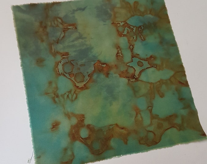 23 X 23 Cm Rust Procion Dyed Cloth Slow Dyeing Shibori Organic Eco ...