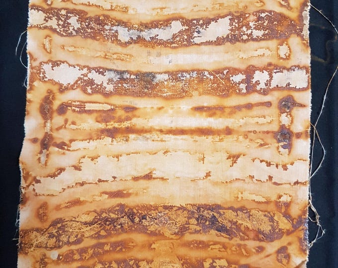 29 X 23 Cm Eco Dyeing Ecodyed Rust Print Rusty Files Textile Art ...