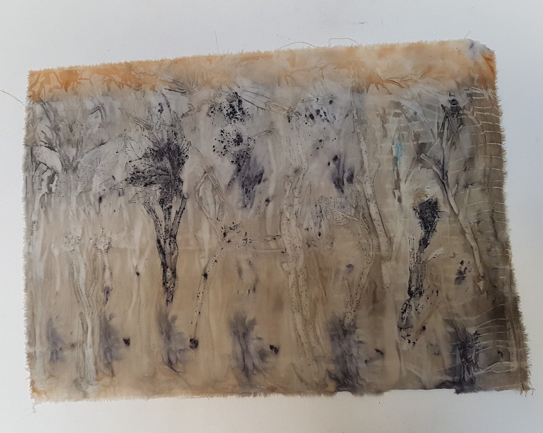 29 X 20 Cm Rust Dyed Cloth Slow Dyeing Shibori Natural Dyeing Organic ...