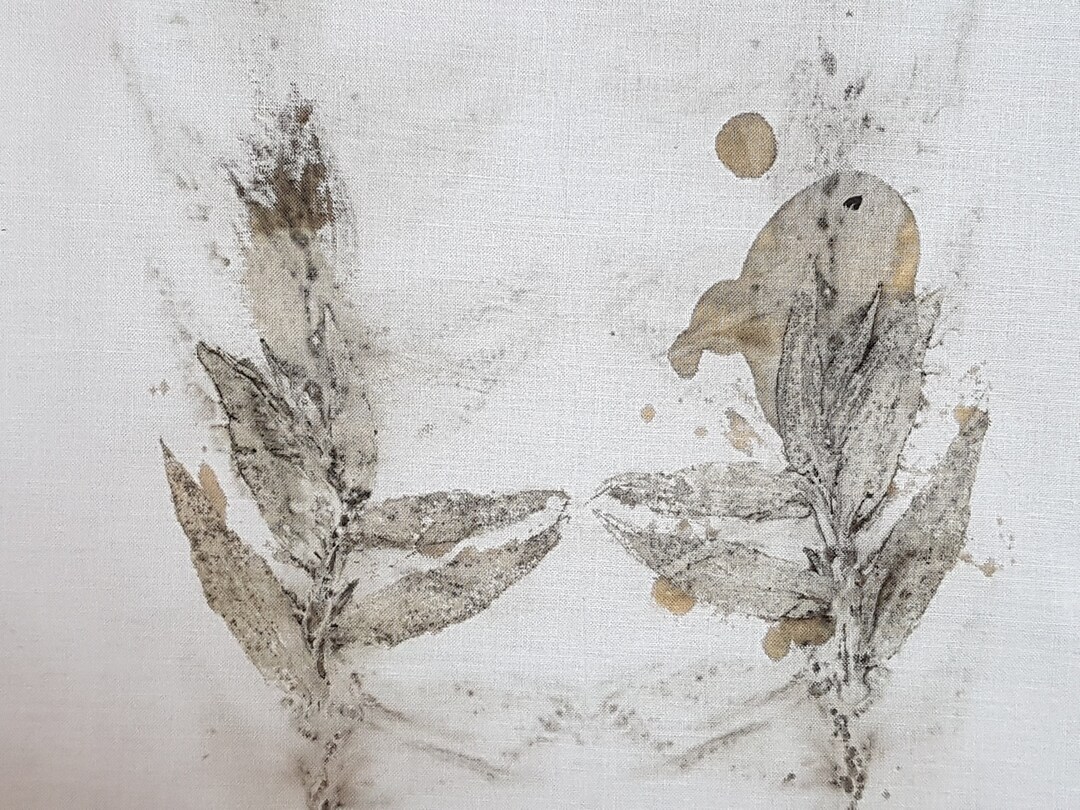 27 X 20 Cm Rust Dyed Rusty Cloth Slow Eco Dyeing Natural Dye - Etsy