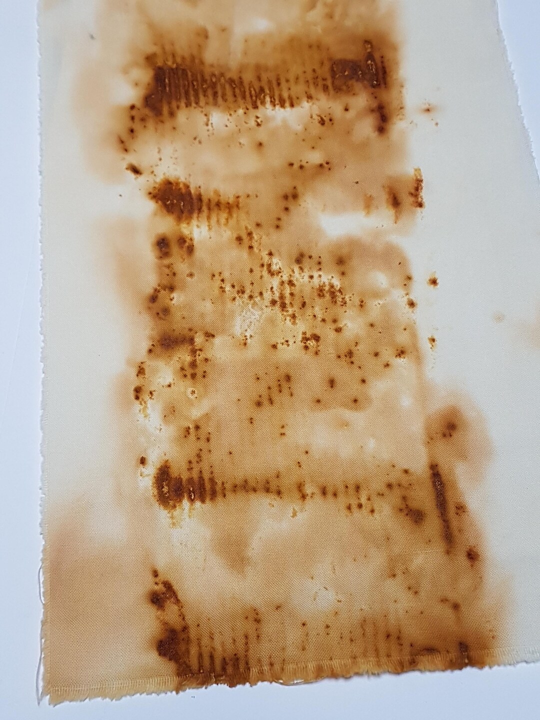 33 X 17 Cm Rust Dyed Rusty Cloth Slow Eco Dyeing Natural Stripey Dye ...