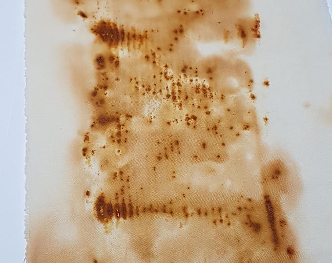 29 X 23 Cm Eco Dyeing Ecodyed Rust Print Rusty Files Textile Art ...