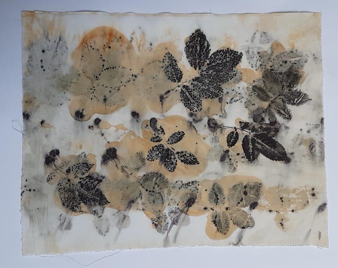 28 X 22 Cm Eco Dyeing Ecodyed Print Textile Art Natural Dye Cloth ...