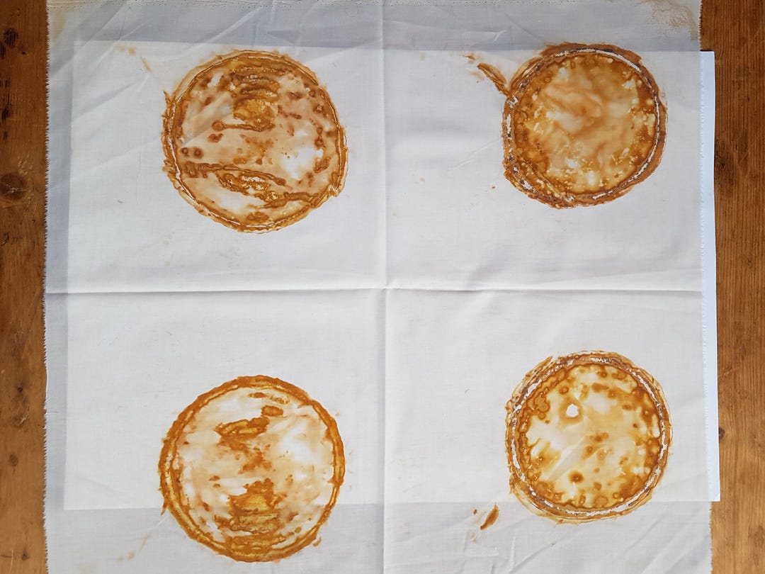 55 X 50 Cm Rust Dyed Cloth Slow Dyeing Natural Organic Eco Textile ...