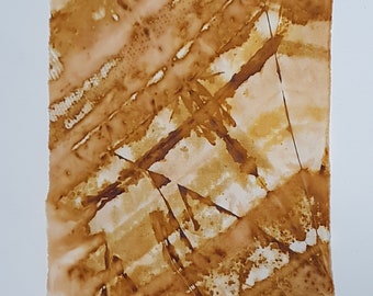29 X 23 Cm Eco Dyeing Ecodyed Rust Print Rusty Files Textile Art ...