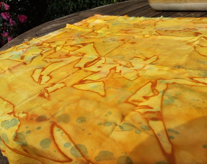 100 X 95 Cm Approx Hand Dyed Fabric Using Rust and Liquid Dyes to ...