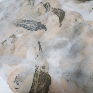 45 X 28cm Eco Dyeing Ecodyed Print Textile Art Natural Dye Cloth Fabric ...