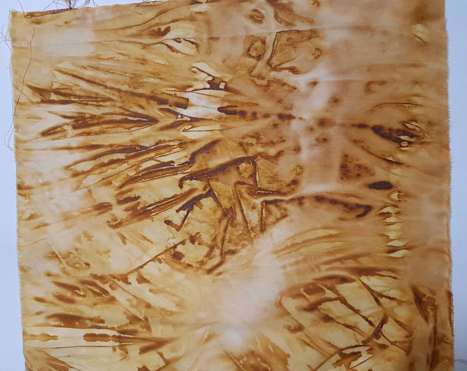34 X 30 Cm Rust Dyed Cloth Organic Art Pattern Rusty Natural Dyeing Eco ...