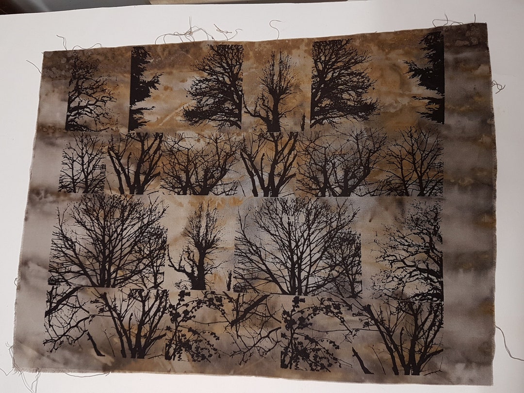 48 X 36 Cm Rust & Tea Dyed Rusty Cloth Slow Eco Dyeing Natural Dye Art ...