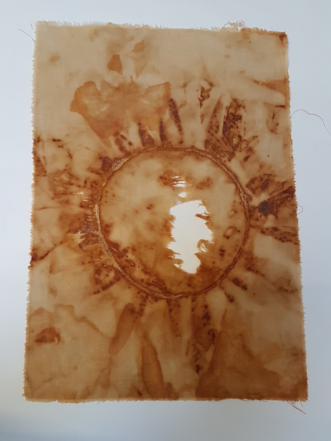 39 X 28 Cm Rust Dyed Cloth Slow Dyeing Natural Organic Eco Textile ...