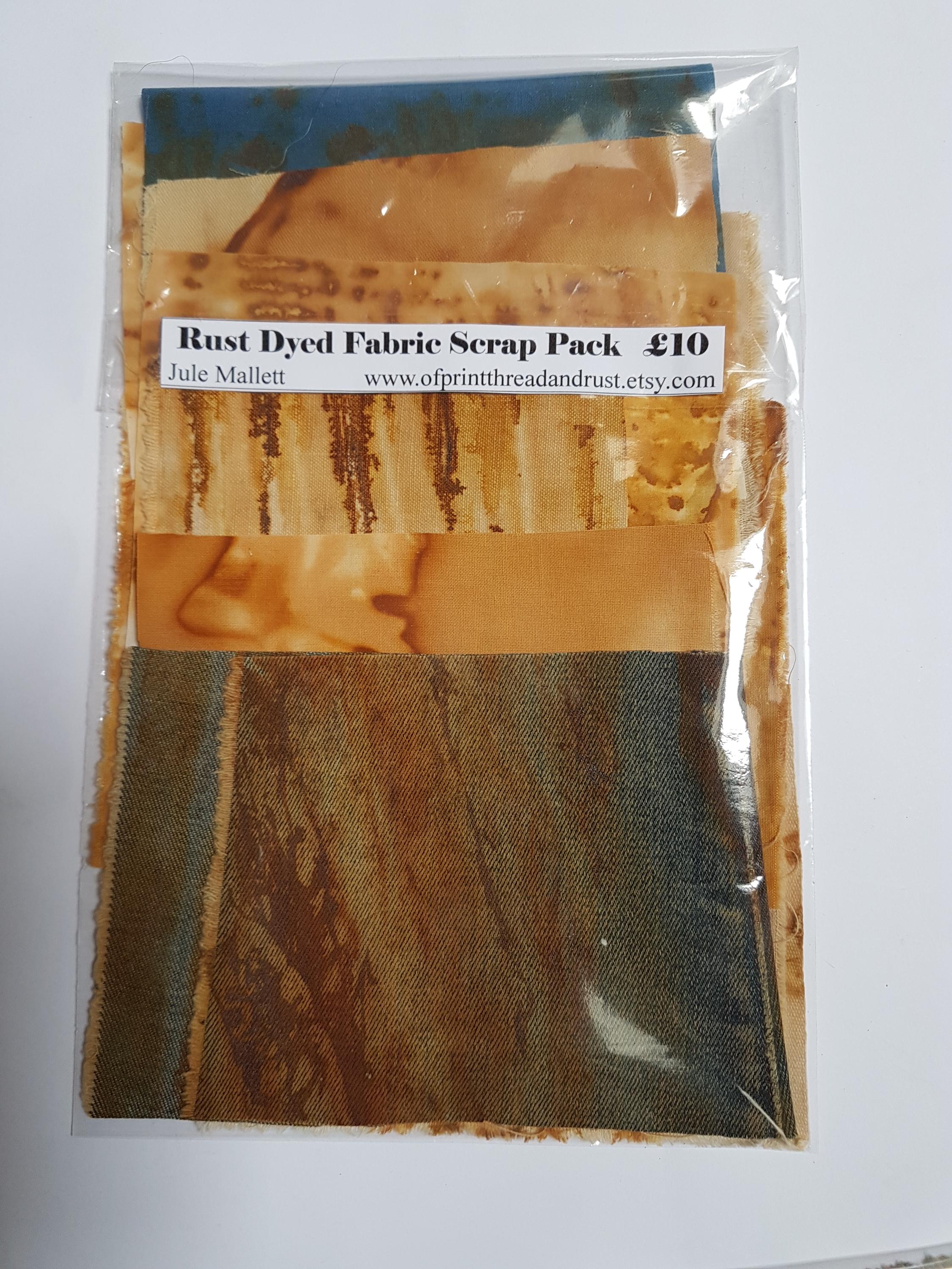 Rust Dyed Cloth Pack: Stitch Meditation, Fabric Collage - Etsy