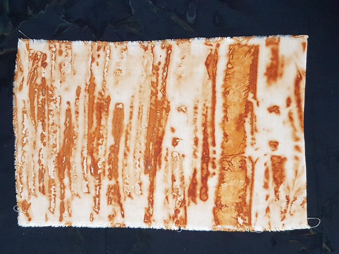 42 X 26 Cm Eco Dyeing Ecodyed Rust Print Rusty Files Textile Art ...