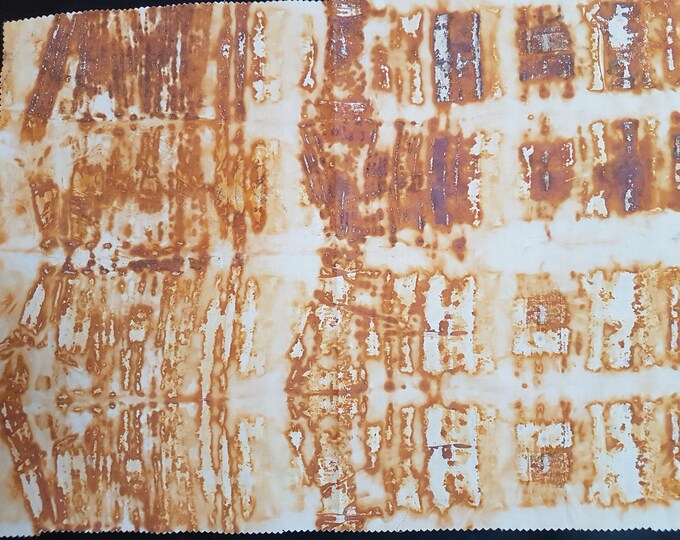 56 X 43 Cm Eco Dyeing Ecodyed Rust Print Rusty Files Textile Art ...