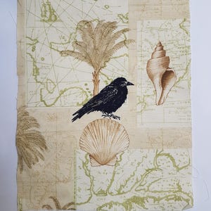 Choose From Different Screenprinted Crows on Patterned Fabric to Stitch ...