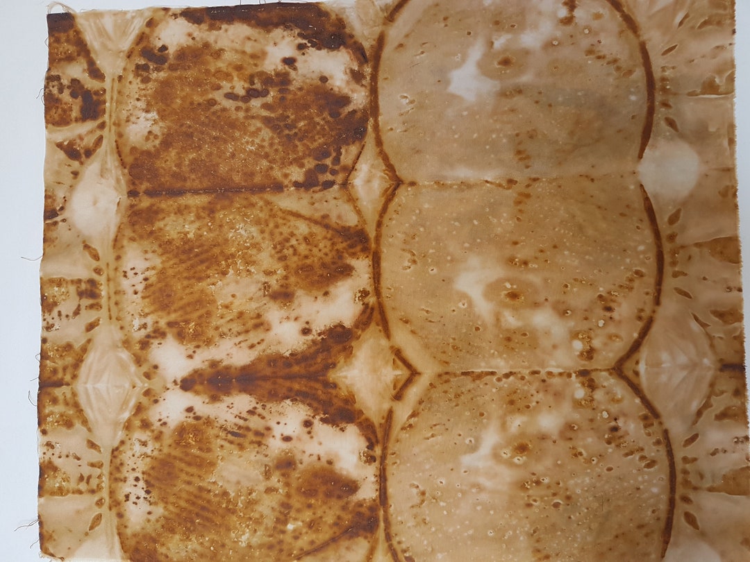 41 X 33 Cm Rust Dyed Cloth Slow Dyeing Natural Organic Eco Textile ...