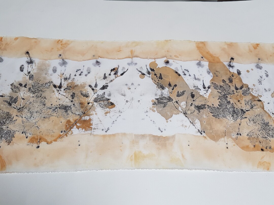 56 X 25cm Rust Dyed Rusty Cloth Slow Eco Dyeing Natural Dye Organic ...