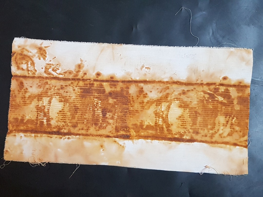 43 X 22 Cm Rust Dyed Rusty Cloth Slow Eco Dyeing Natural Dye - Etsy