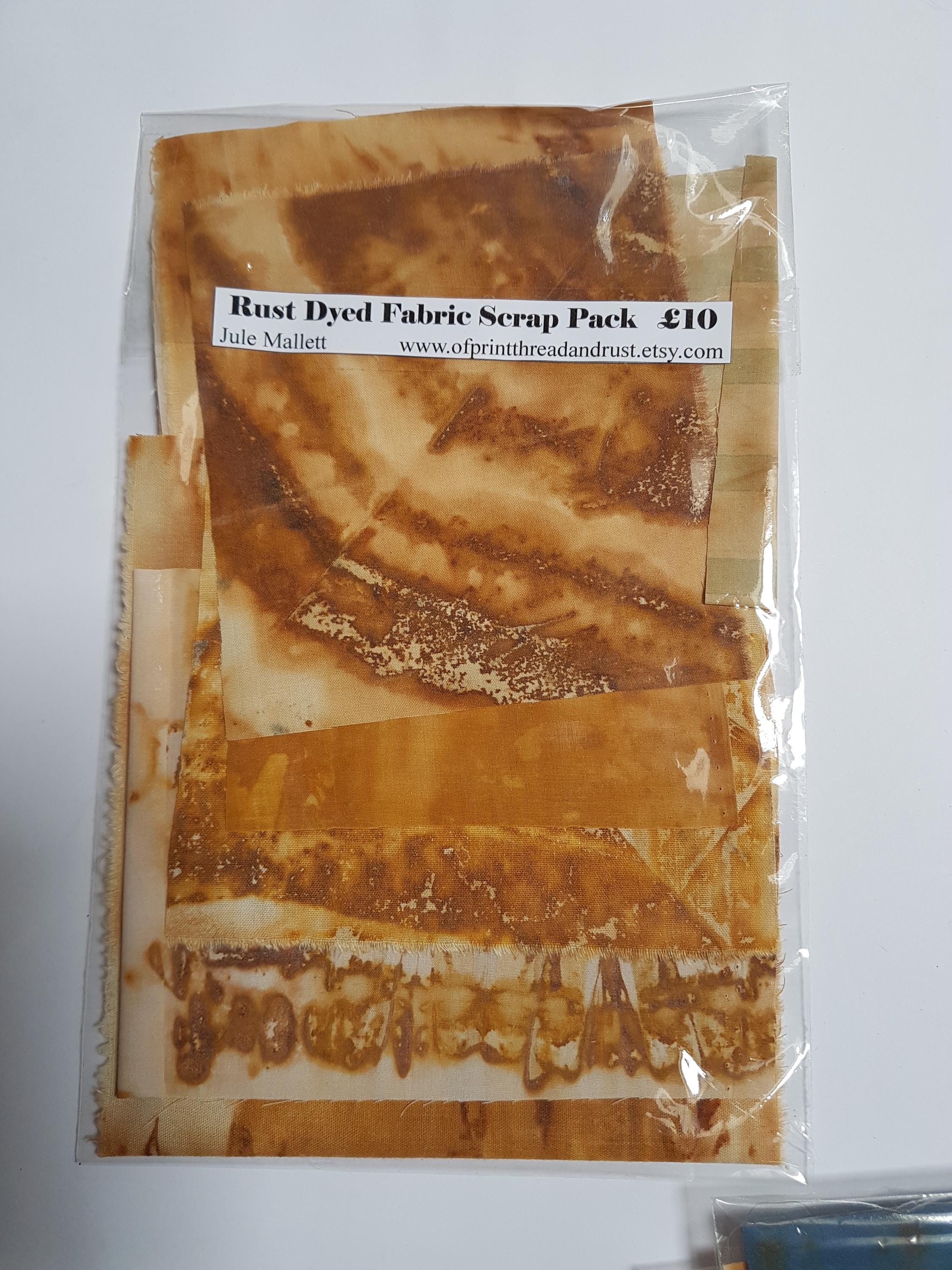 Rust Dyed Cloth Pack: Stitch Meditation, Fabric Collage - Etsy